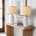 24'' Medium - Matte Textured White Ceramic Table Lamp Set of 2 ...