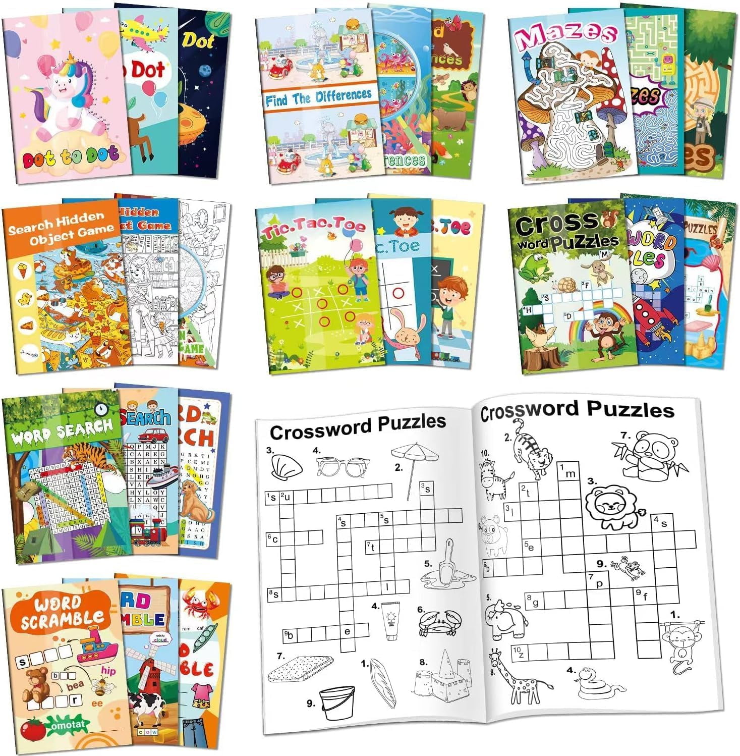 24 Mini Activity Books for Kids Party Favors ages 4-8 8-12,Fun and ...