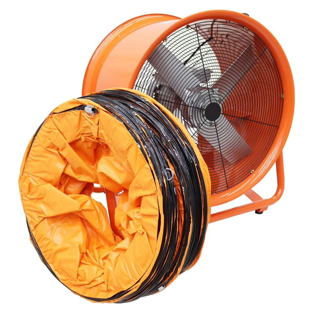 24" Mobile Axial Fan Cylinder Pipe Spray Booth Paint Fumes Blower with ...
