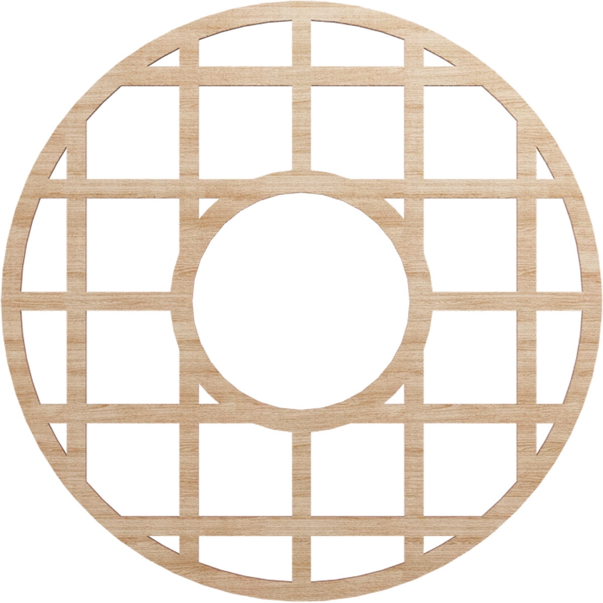 24"OD x 8 3/4"ID x 3/8"T O'Neal Wood Fretwork Pierced Ceiling Medallion ...
