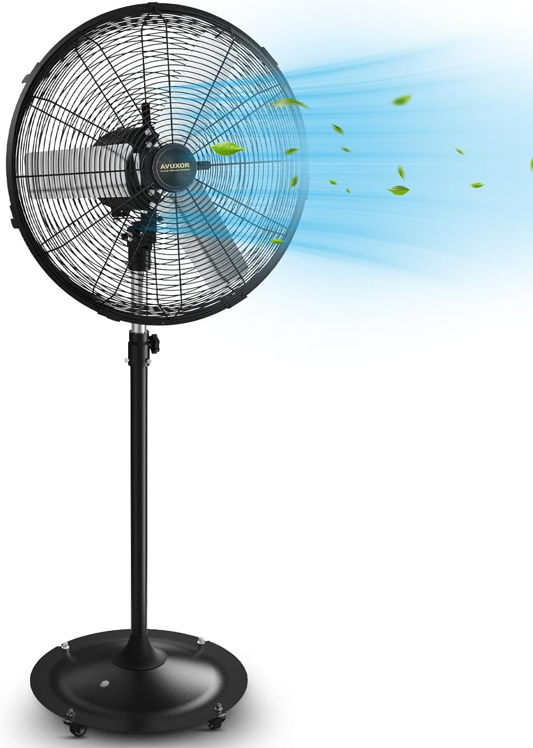 24'' Oscillating Pedestal Fan, 4 Speed Standing Fan with All Sealed ...