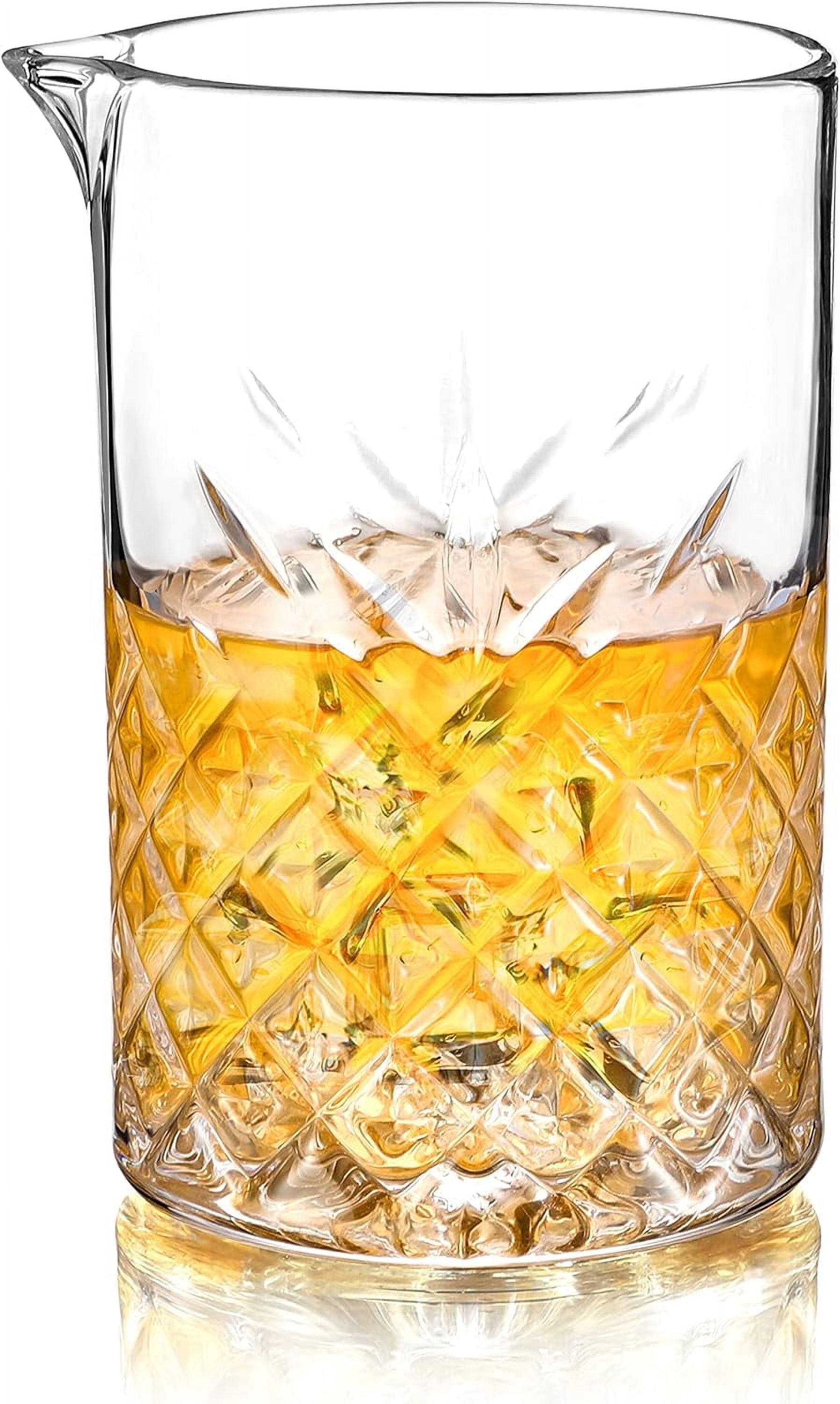24 Ounces/ 700ml Cocktail Mixing Glass, JOYCEMALL Crystal Stirring ...