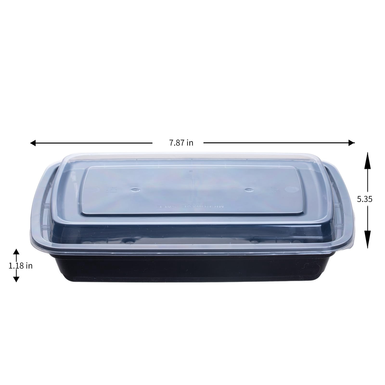 24 Oz Meal Prep Containers - 50 Pack Bulk Leakproof With Lids Microwave ...