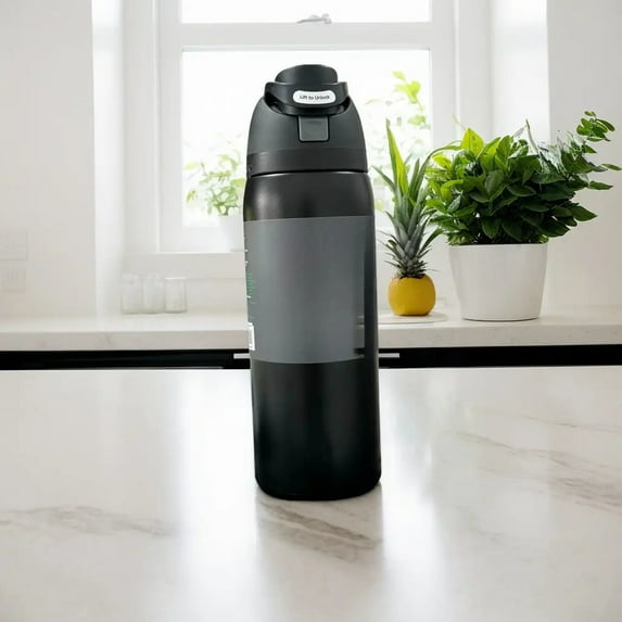 24 Oz Stainless Steel Insulated Coffee Mug - Dual Opening Leak-Proof ...