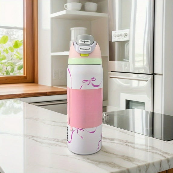 24 Oz Stainless Steel Insulated Coffee Mug - Dual Opening Leak-Proof ...