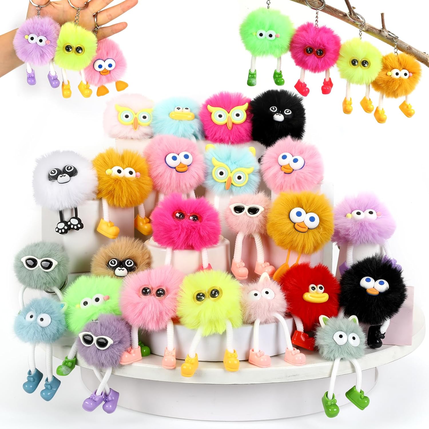 24 PACK Kids Keychains: Cute Key Chains For Classroom Prizes Treasure ...