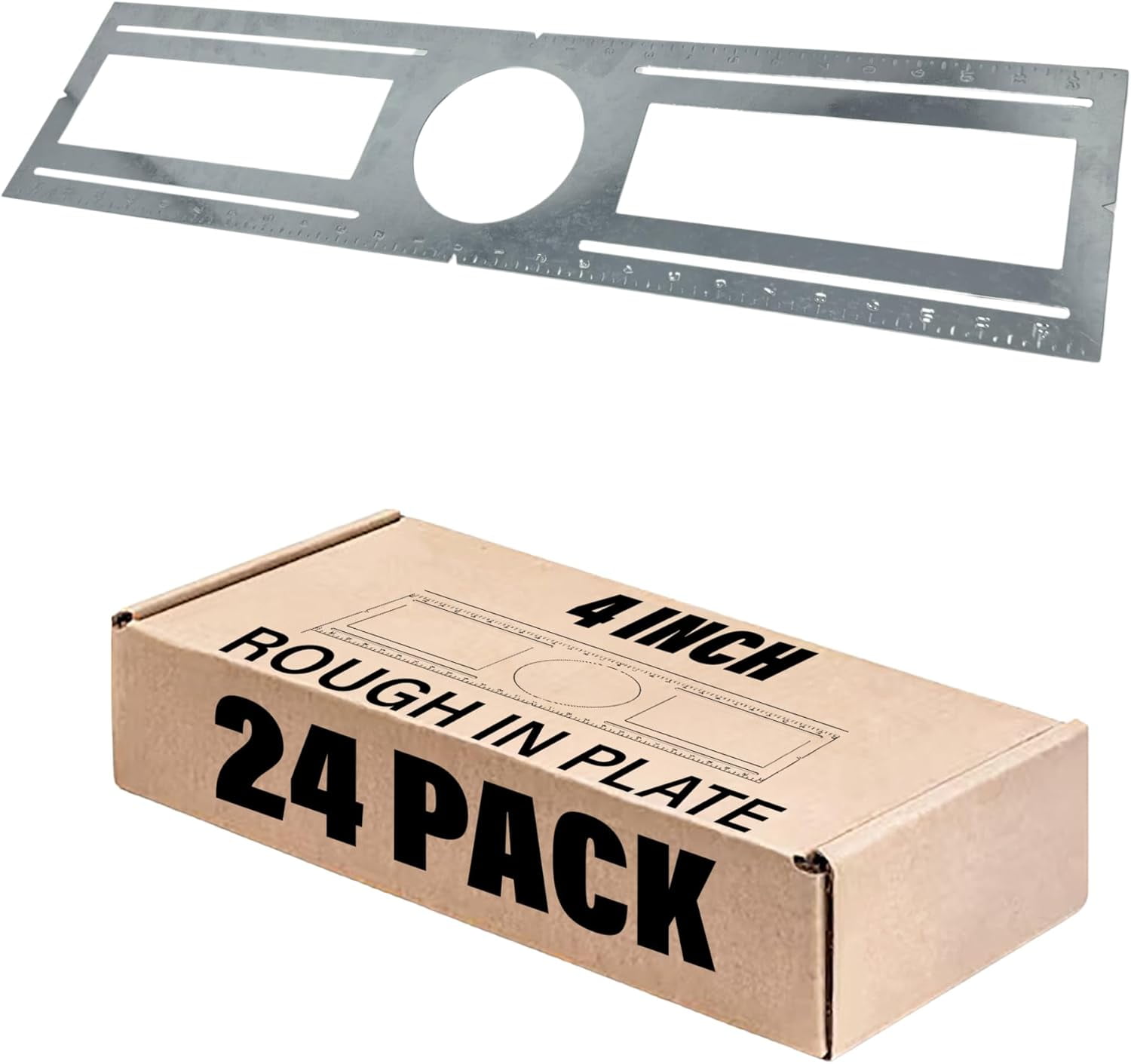 24 PACK New Construction Mounting Plate with Symmetric Round Hole 4 ...