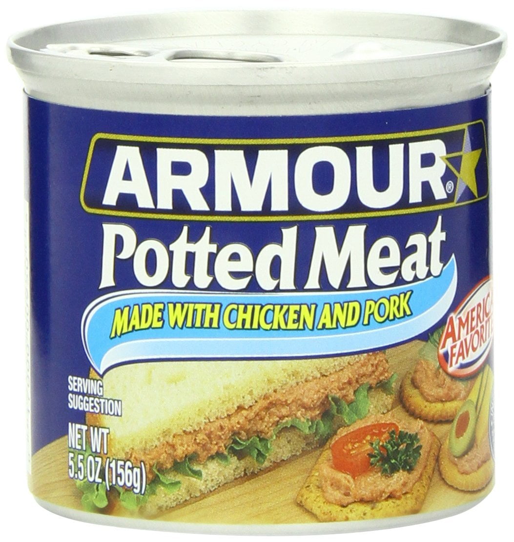Armour Star Potted Meat, Chicken and Beef, 24 Packs, 5.5 Ounce ...