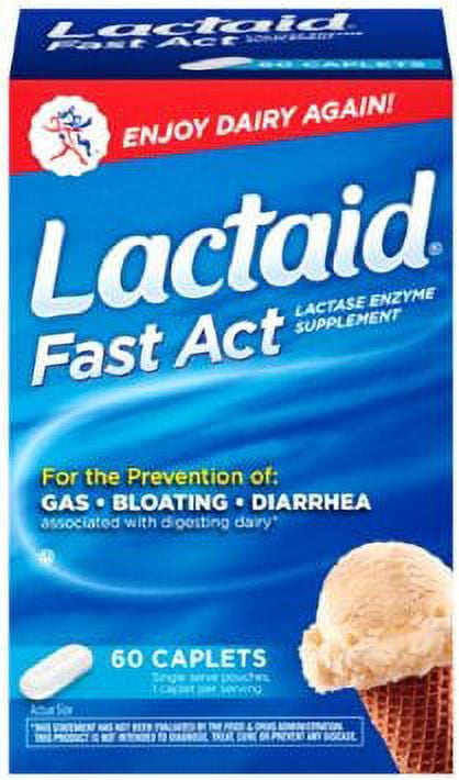 24 PACKS : Lactaid Fast Act Lactase Enzyme Supplement, 60 Count ...