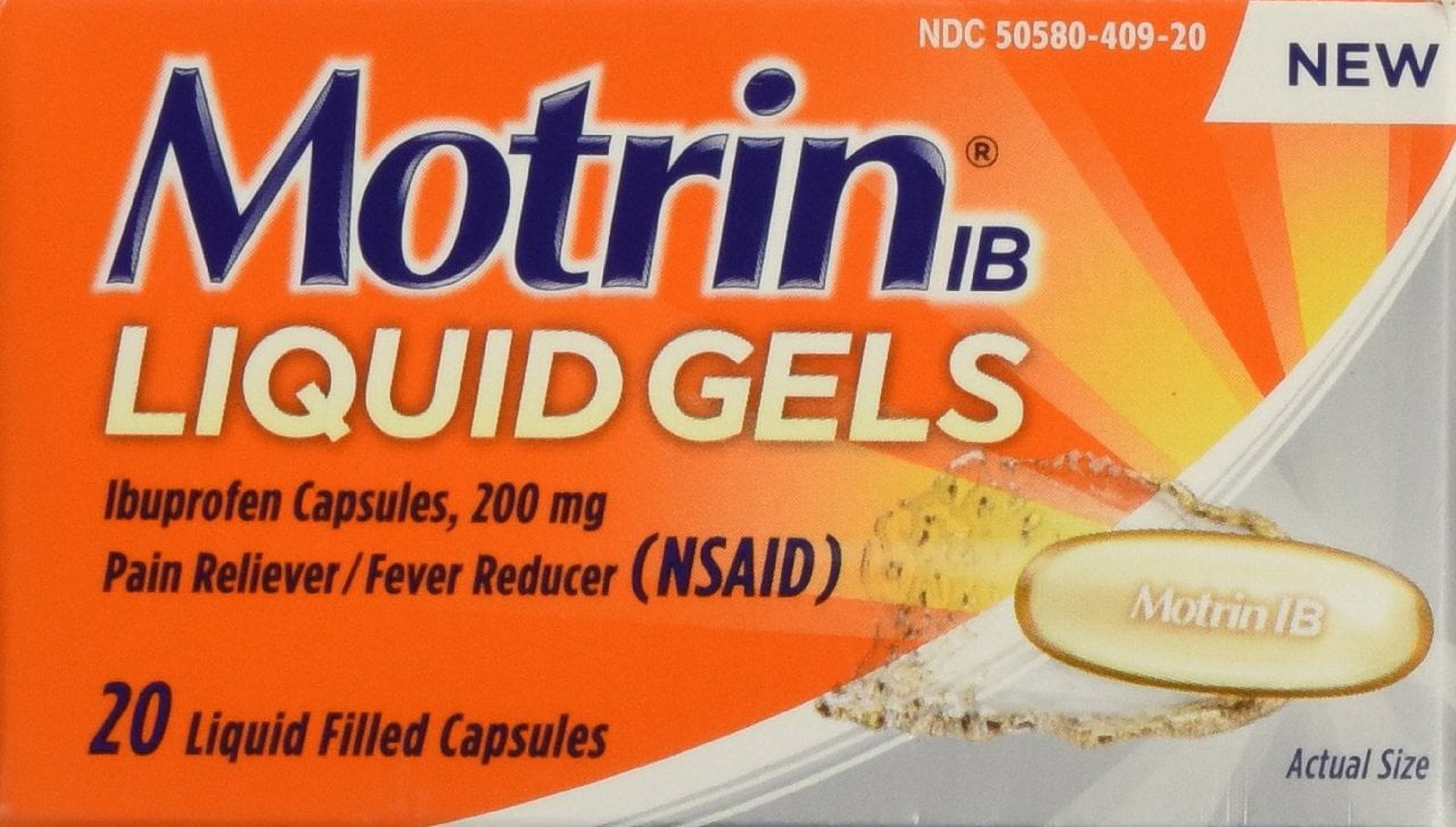 24 PACKS : Motrin Liquid Gels, 20 Count - Walmart.com