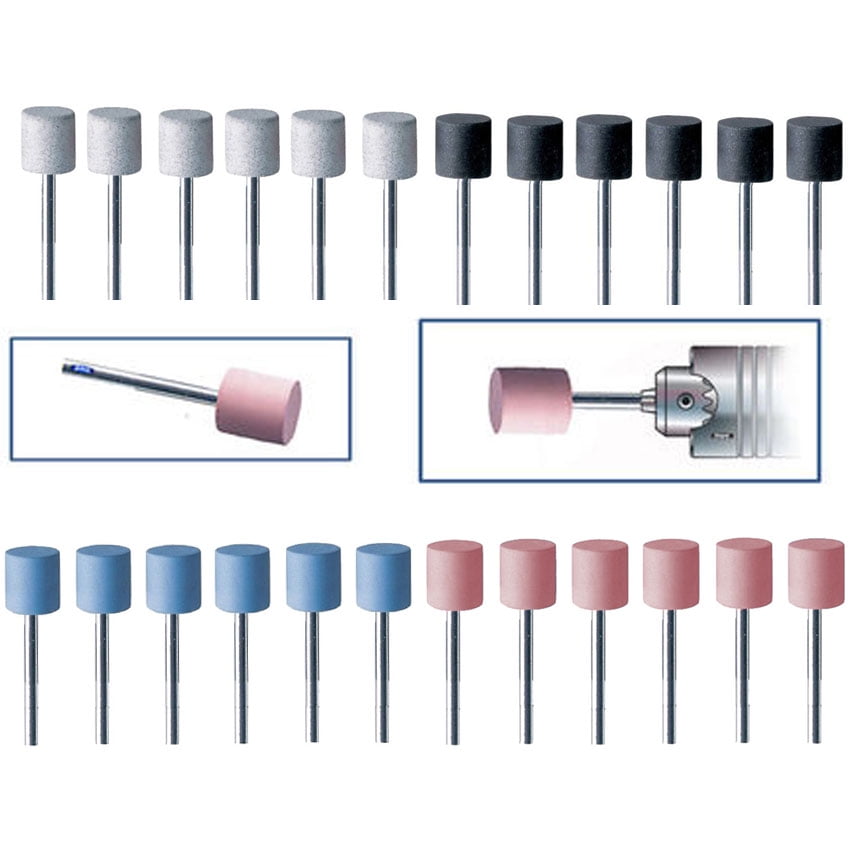 24 PC SILICONE Cylinder Polisher Germany Assortment 4 Grades Polishig ...