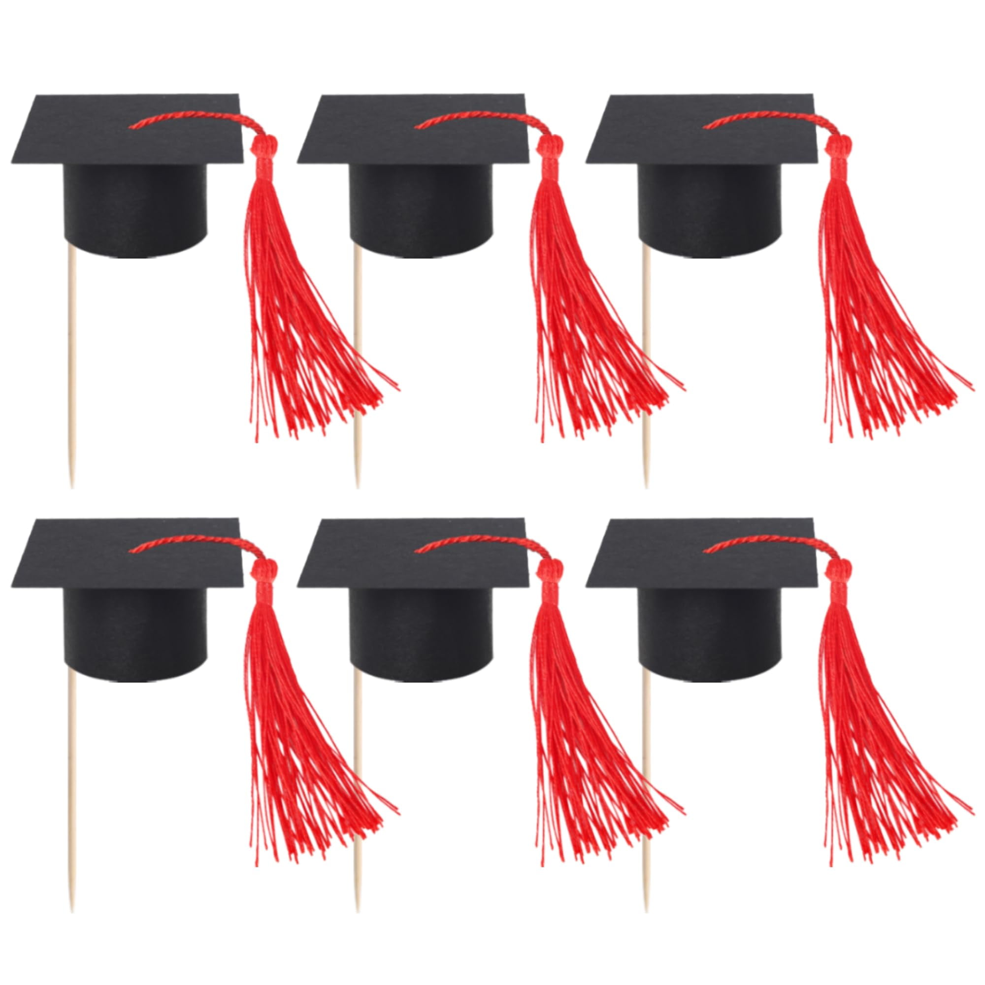24 PCS 2025 Graduation Cap Cupcake RST1 Toppers with Tassel Congrats ...