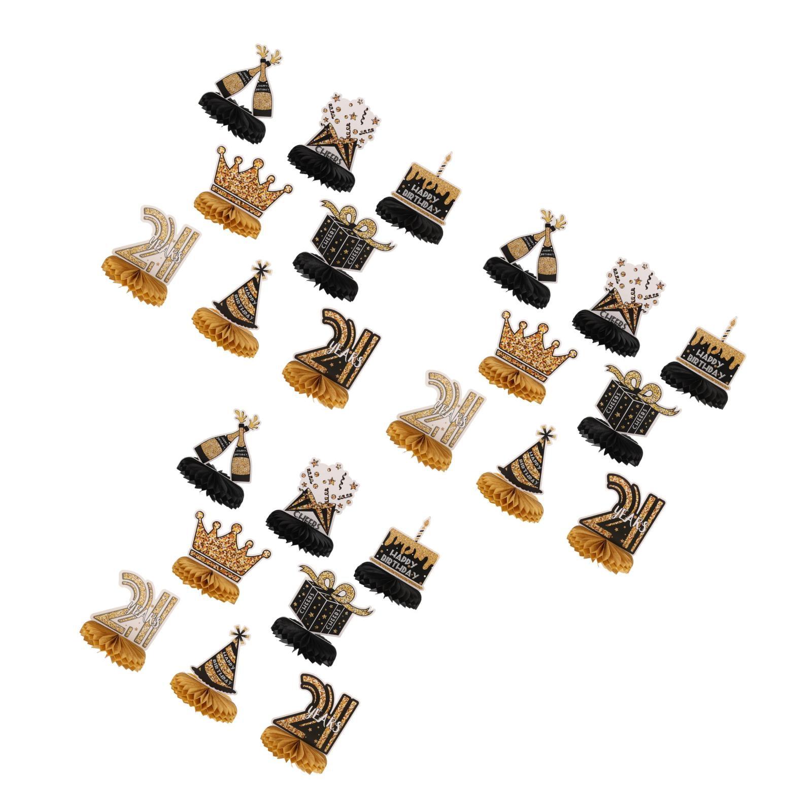 24 PCS 21st Birthday Honeycomb Centerpieces for Men Birthday Table ...