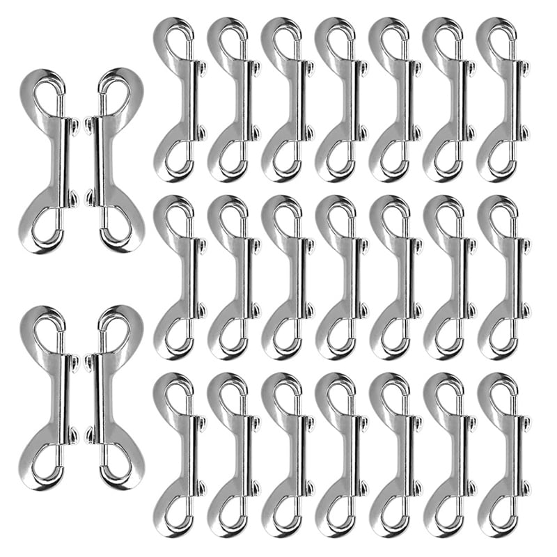 24 PCS 3.5 Inch Zinc Alloy Double Ended Bolt Snap Hooks, Metal Clips ...