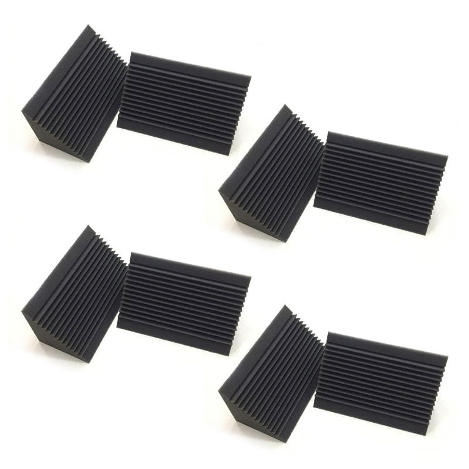 24 PCS Acoustic Foam Charcoal/Black Bass Trap Sound Absorption Studio ...