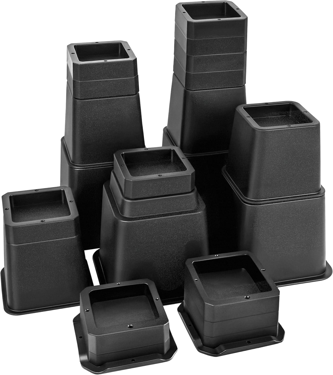 24 PCS Adjustable Bed Risers 12 Inch Heavy Duty, Furniture Risers ...