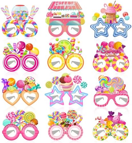 24 PCS Candyland Party Paper Eyeglasses, Candyland Party Favors ...