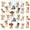 24 PCS Corgi Hanging Swirl Decorations Corgi Ceiling Streamers Hanging Decorations Corgi Party ...