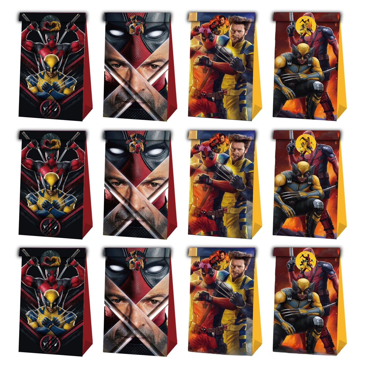 24 PCS Deadpool Wolverine Party Favor Candy Bags for Alice in ...