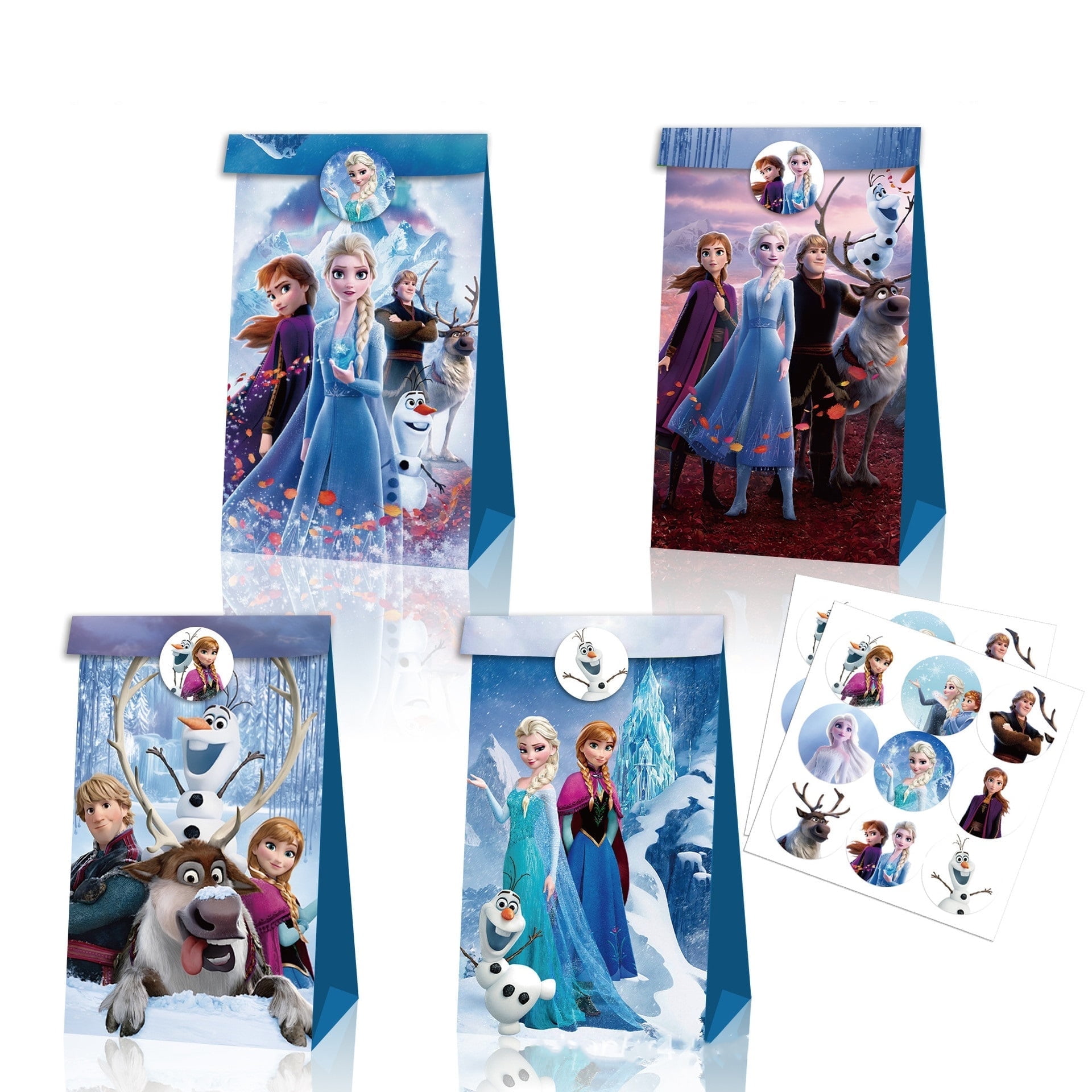 24 PCS Anime Party Favor Candy Bags for Elsa Princess Themed Birthday ...