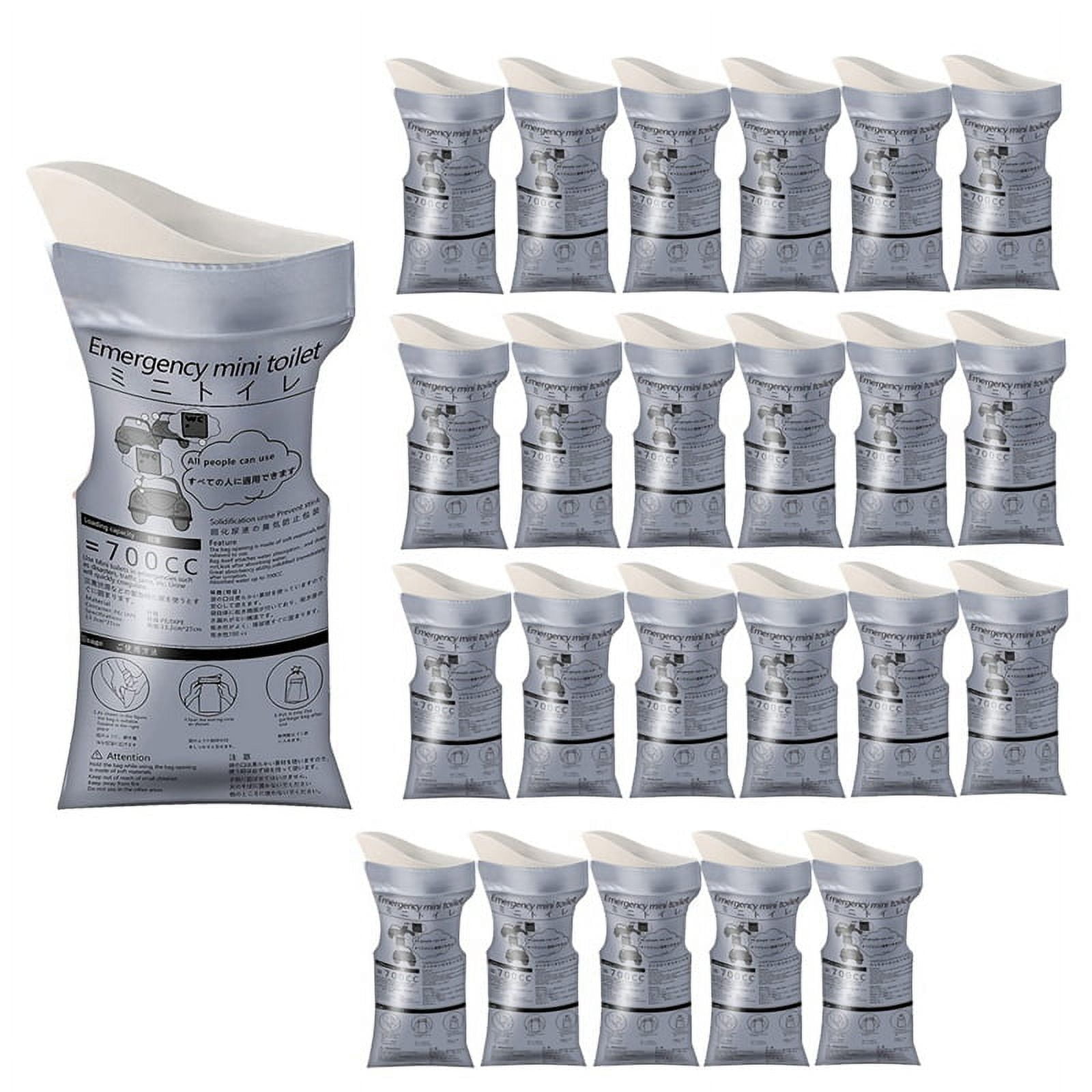 24 PCS Disposable Urine Bag,700ML Emergency Mini Toilet for Camping ...
