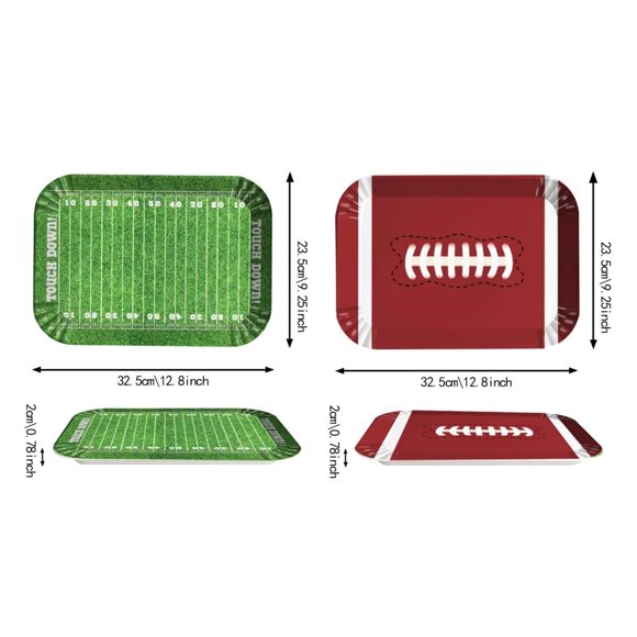 Football Serving Platters and Trays for Parties and Gatherings