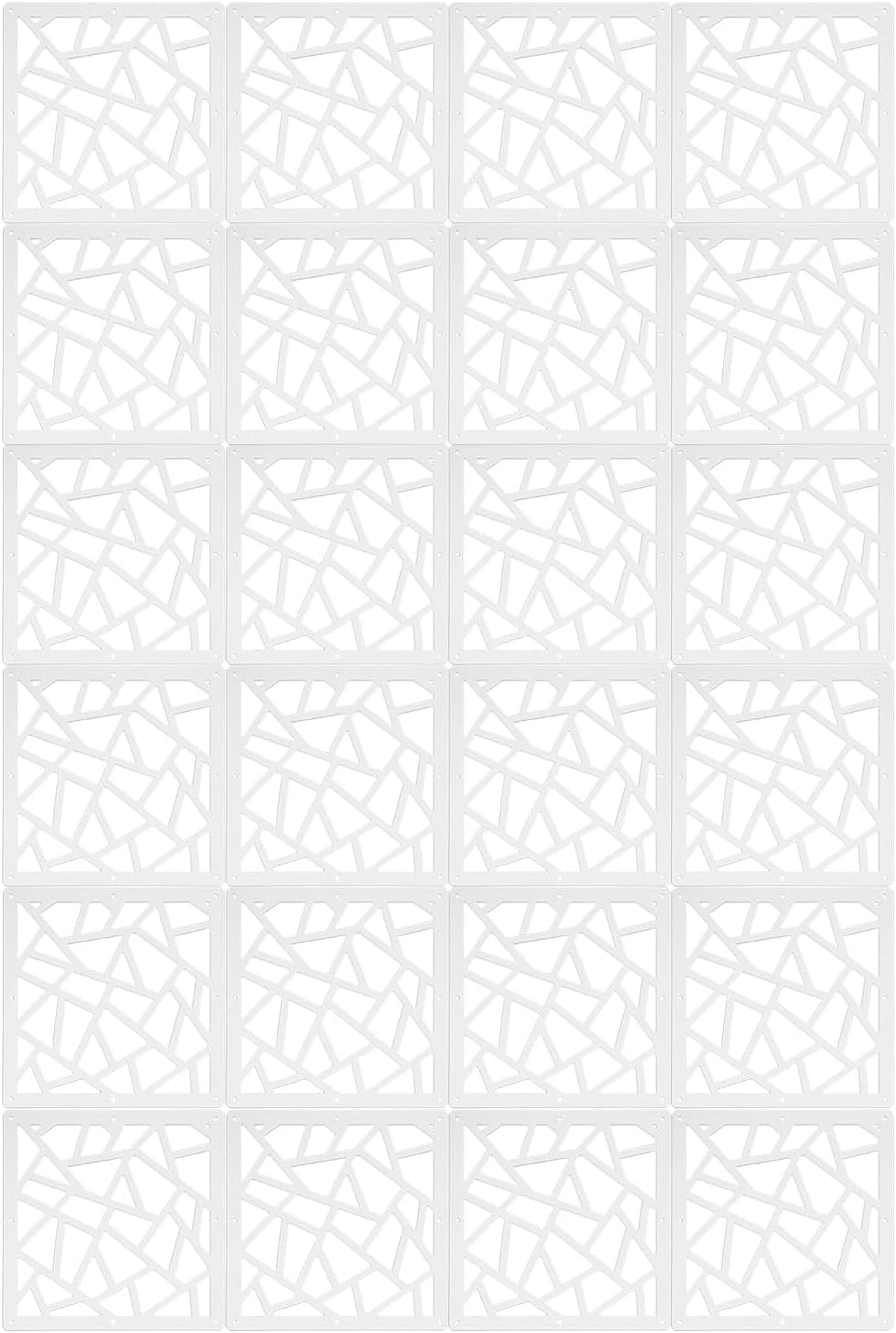 24 PCS Hanging Room Divider DIY Panel Screens Decorative Wall Screen ...