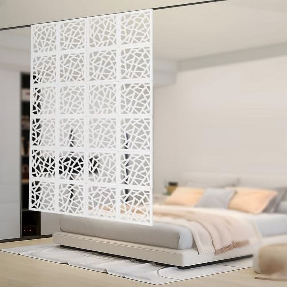 24 PCS Hanging Room Divider DIY Panel Screens Decorative Wall Screen ...