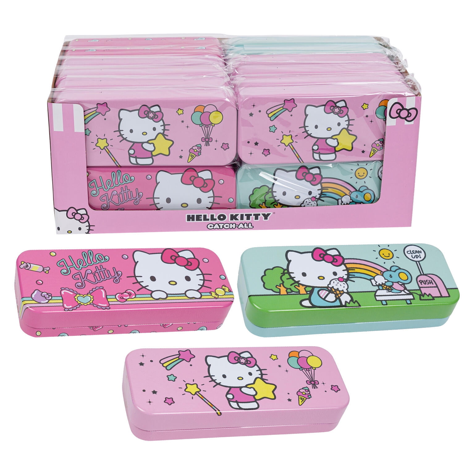 Hello Kitty Tin Pencil Case, 8 Inches, 3 Styles, School Supplies Holder ...