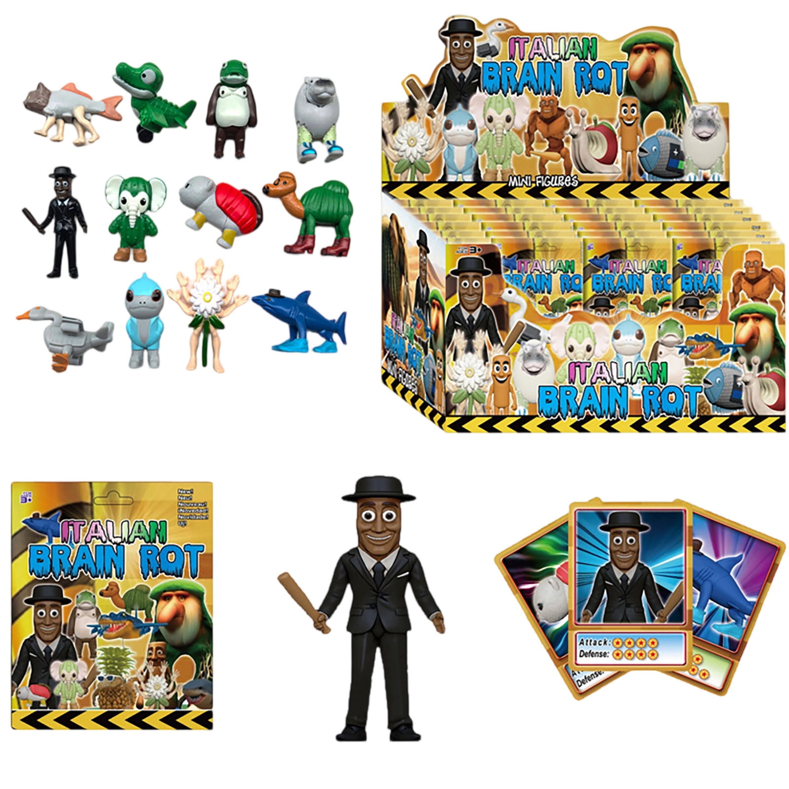 24 PCS, Italian Brainrot Blind Box Collection Figure Toys Creative Toys ...