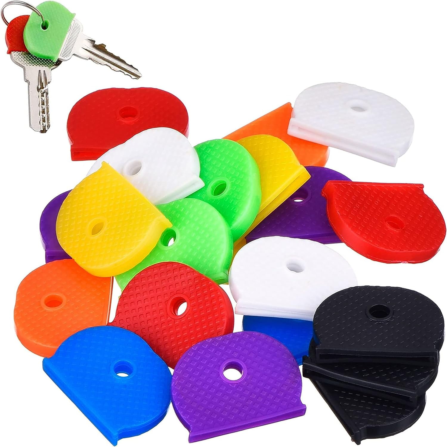 24 PCS Key Covers Flexible Key Caps 2.5 cm Key Covers Caps Key Toppers ...