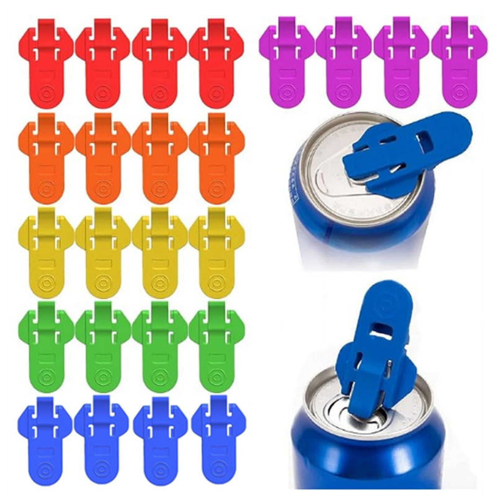 24 PCS Manual Easy Can Opener Colorful Drink Can Protector Cap ...