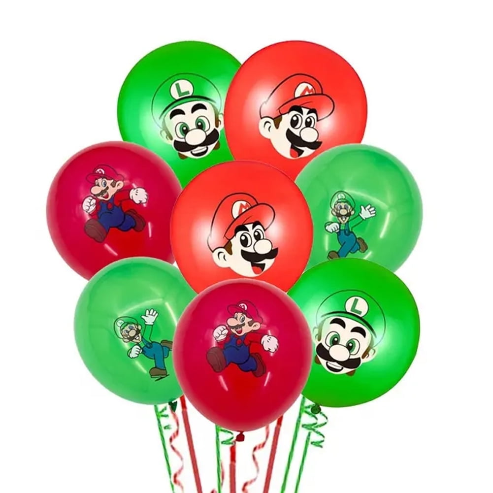 24 PCS Mario Balloons Latex Party Balloons Mario Brothers Balloons ...