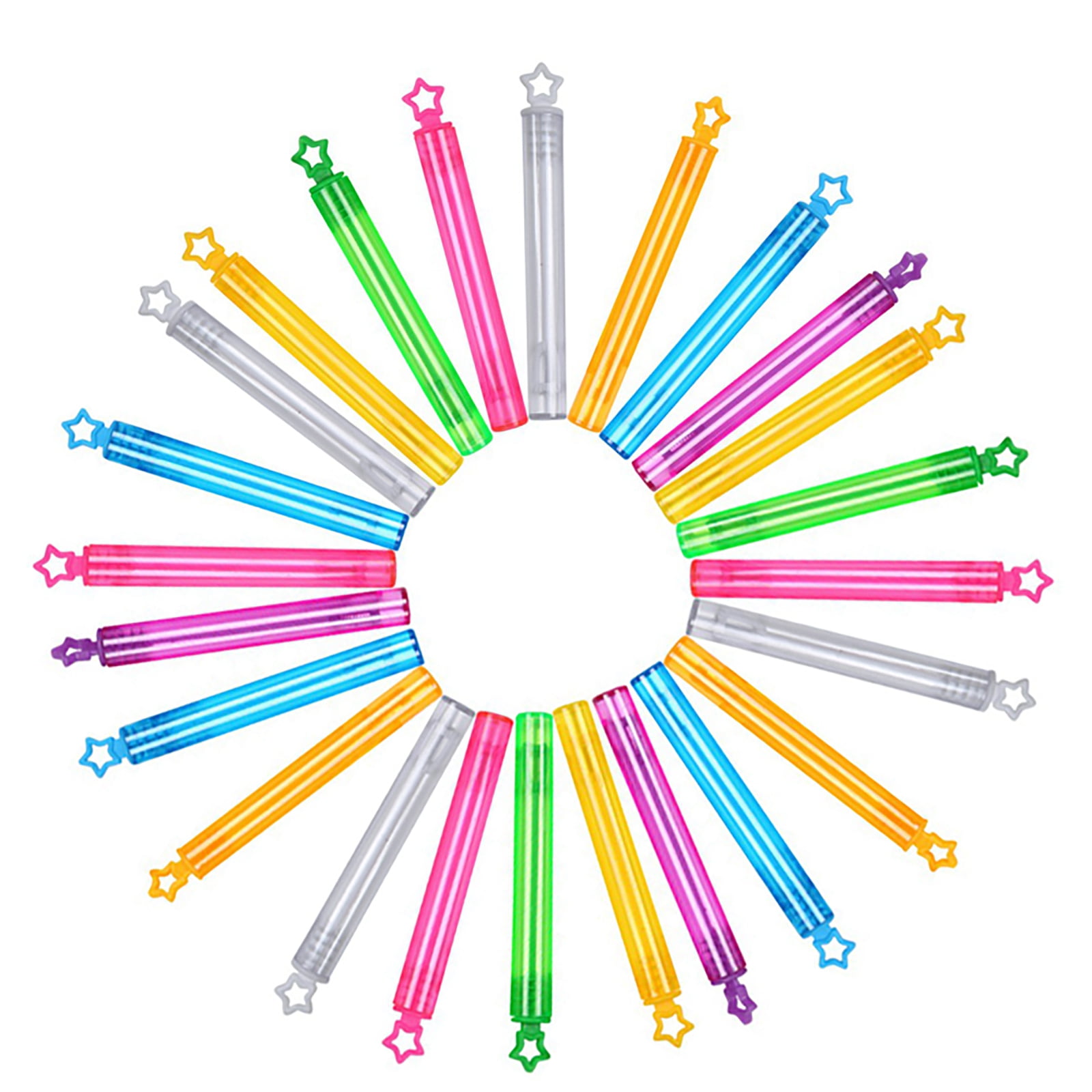 24 PCS Mini Bubble Wands, Bubble Party Favor Assortment Toys for Kids ...