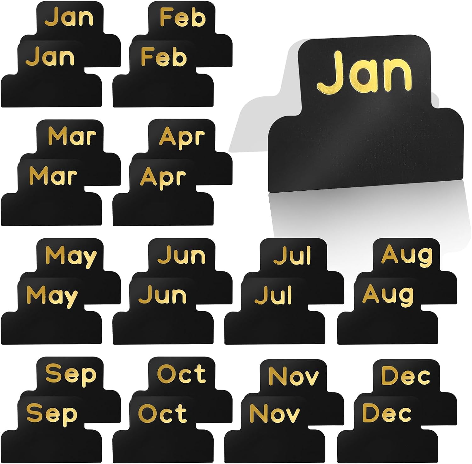 24 PCS Month Tabs for Planner Peel and Stick Planner Tabs Calendar ...