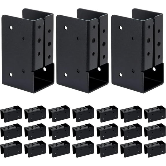 24 PCS Q235 Steel Concealed Joist Hanger, 2"x4" Outdoor Concealed ...