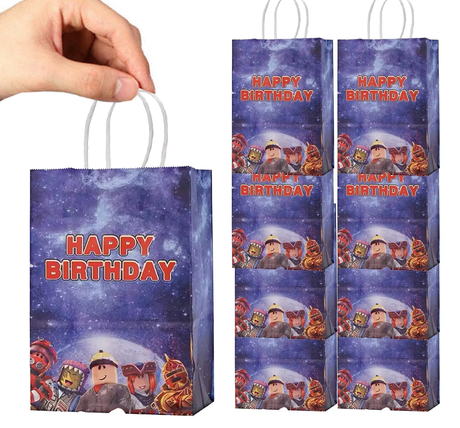 24 PCS Roblox Gift Bags Pixel Style Gamer Party Supplies Favor Bags ...