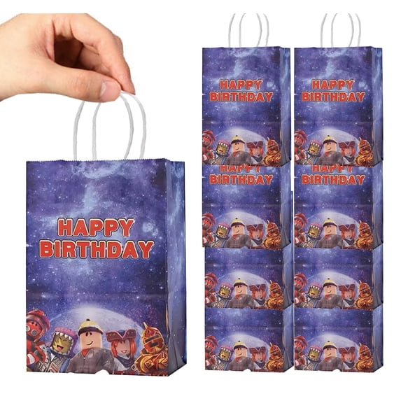 24 PCS Roblox Gift Bags Pixel Style Gamer Party Supplies Favor Bags ...