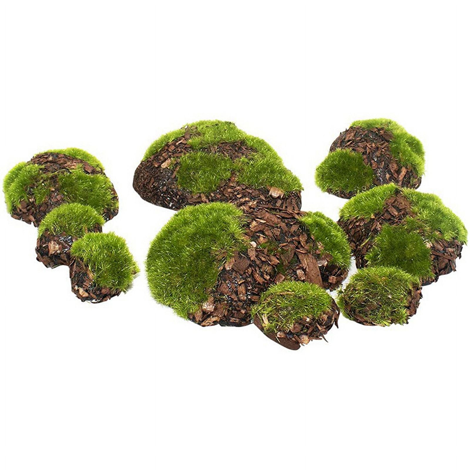 24 PCS Rocks Decorative,Artificial Rock, Moss Decor for Garden Decor ...