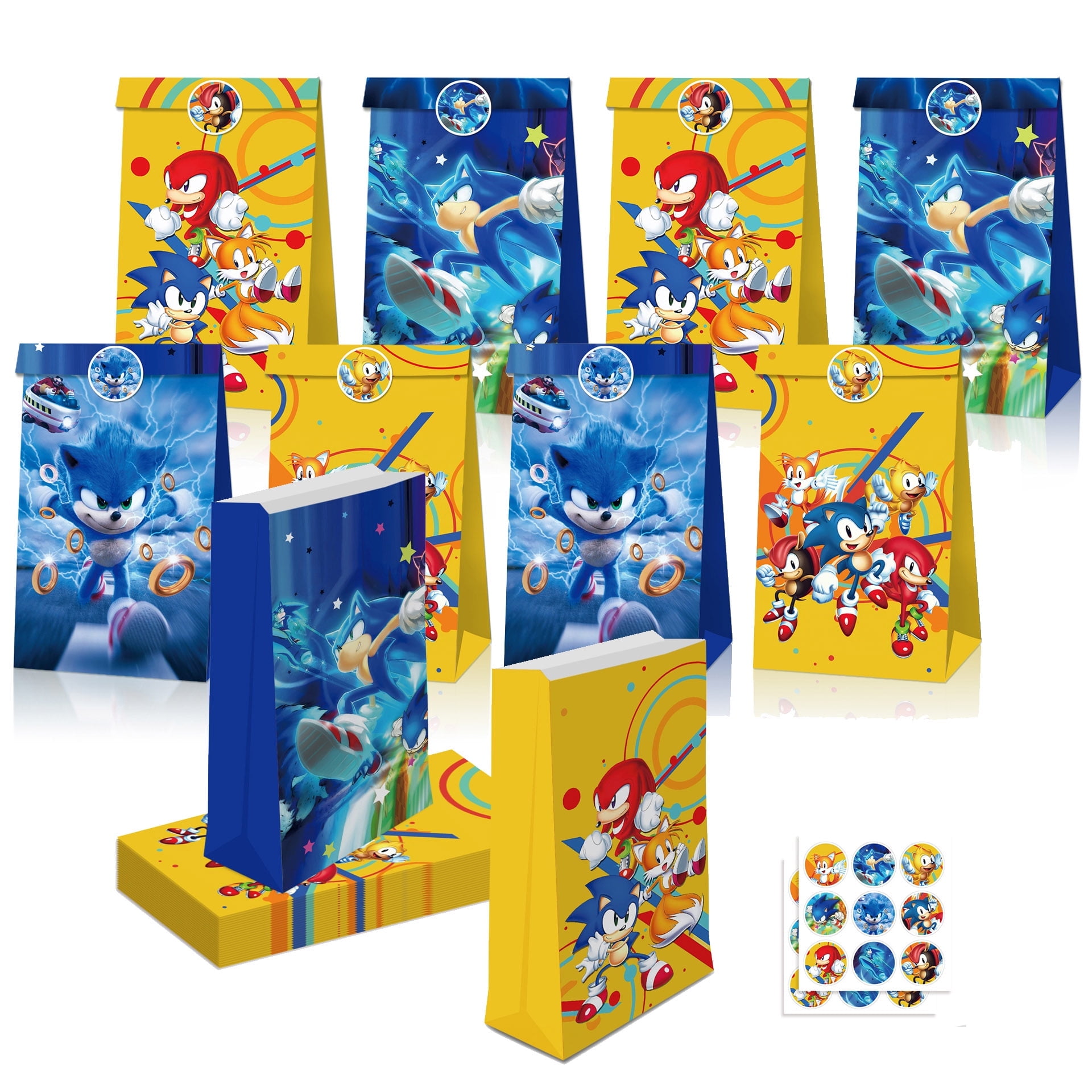 24 PCS Sonic Gift Bags Birthday Party Gift Bags Party Flavors Bags ...