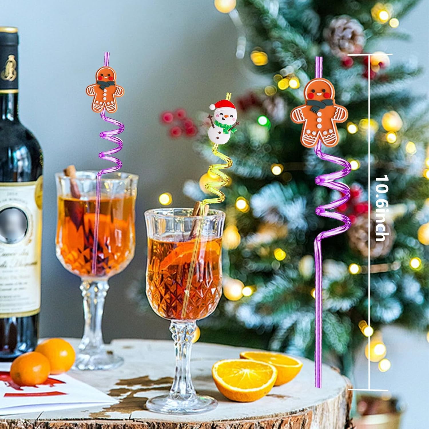 24 PCS Straws for Christmas Birthday Party Decorations Drinking Straws ...