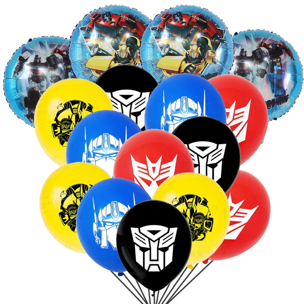 24 PCS Transformer Balloons Robot Theme Balloon Bumble Bee Balloons ...