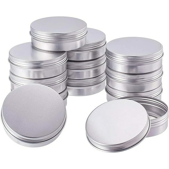 24 Pack 0.33 OZ Tin Cans Screw Top Round Aluminum Cans Screw Lid ...