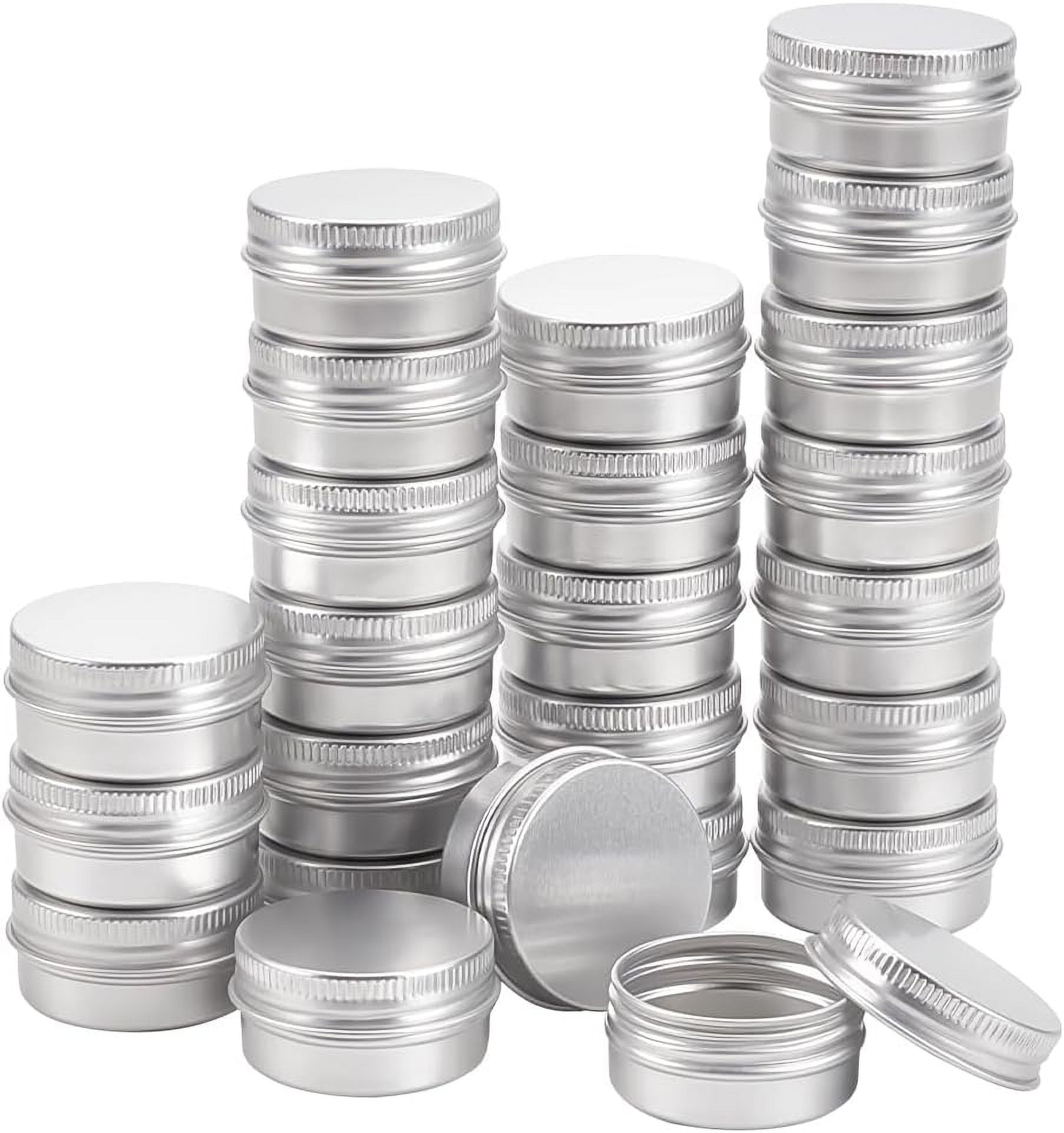 24 Pack 0.33 OZ Tin Cans Screw Top Round Aluminum Cans Screw Lid ...