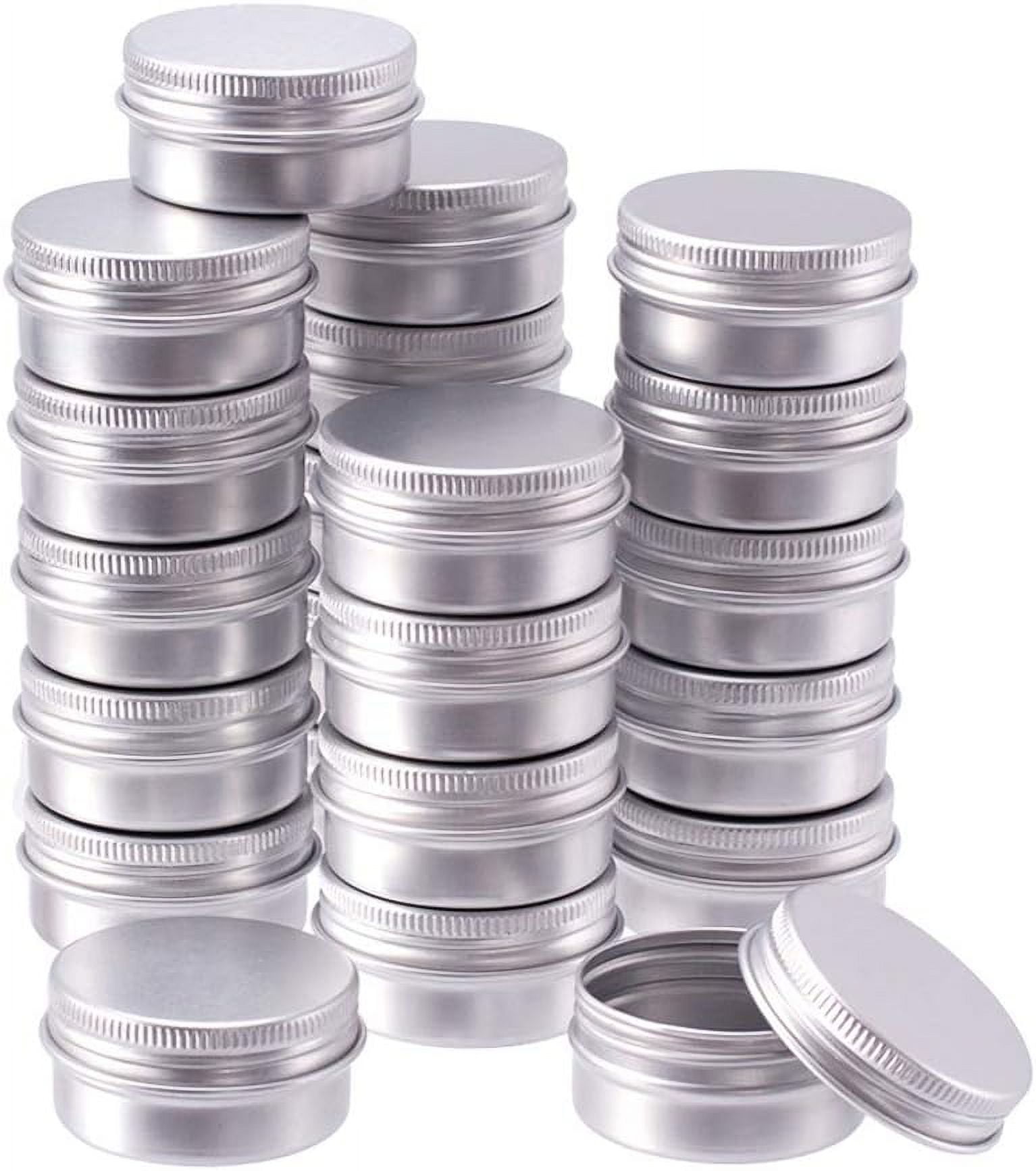 24 Pack 0.67 OZ Tin Cans Screw Top Round Aluminum Cans Screw Lid ...