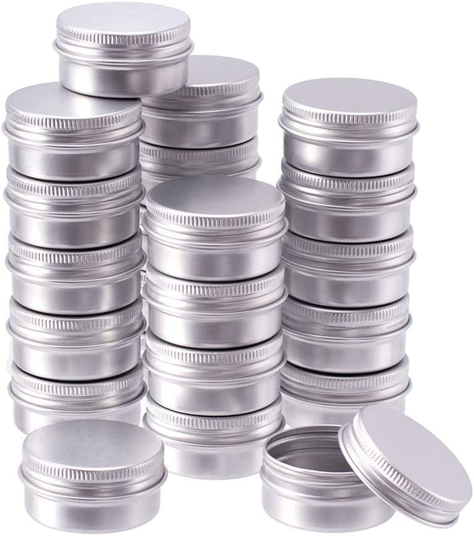 24 Pack 0.67 OZ Tin Cans Screw Top Round Aluminum Cans Screw Lid ...