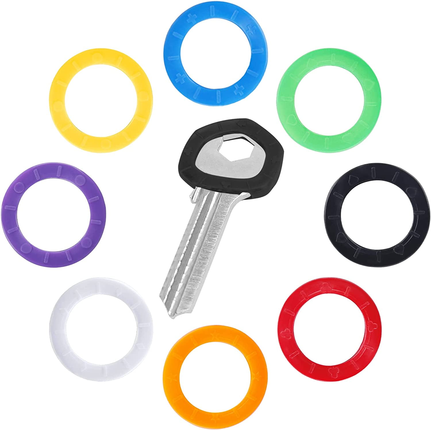 24 Pack 0.9 Inch Round Key Caps Covers Key Identifiers Protectors for ...