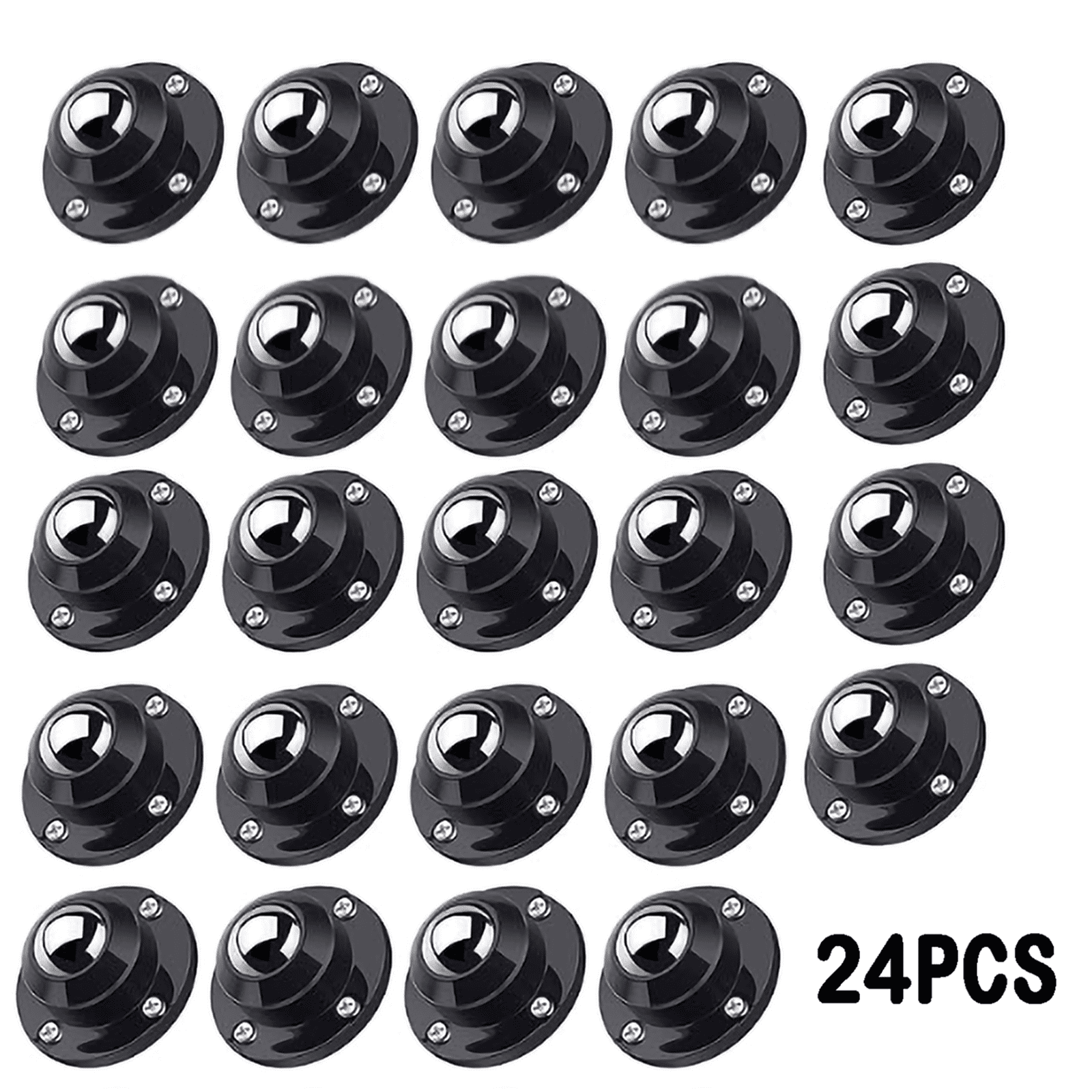 24 Pack 1 Inch Self Adhesive Swivel Furniture Casters, 28 lbs Load ...