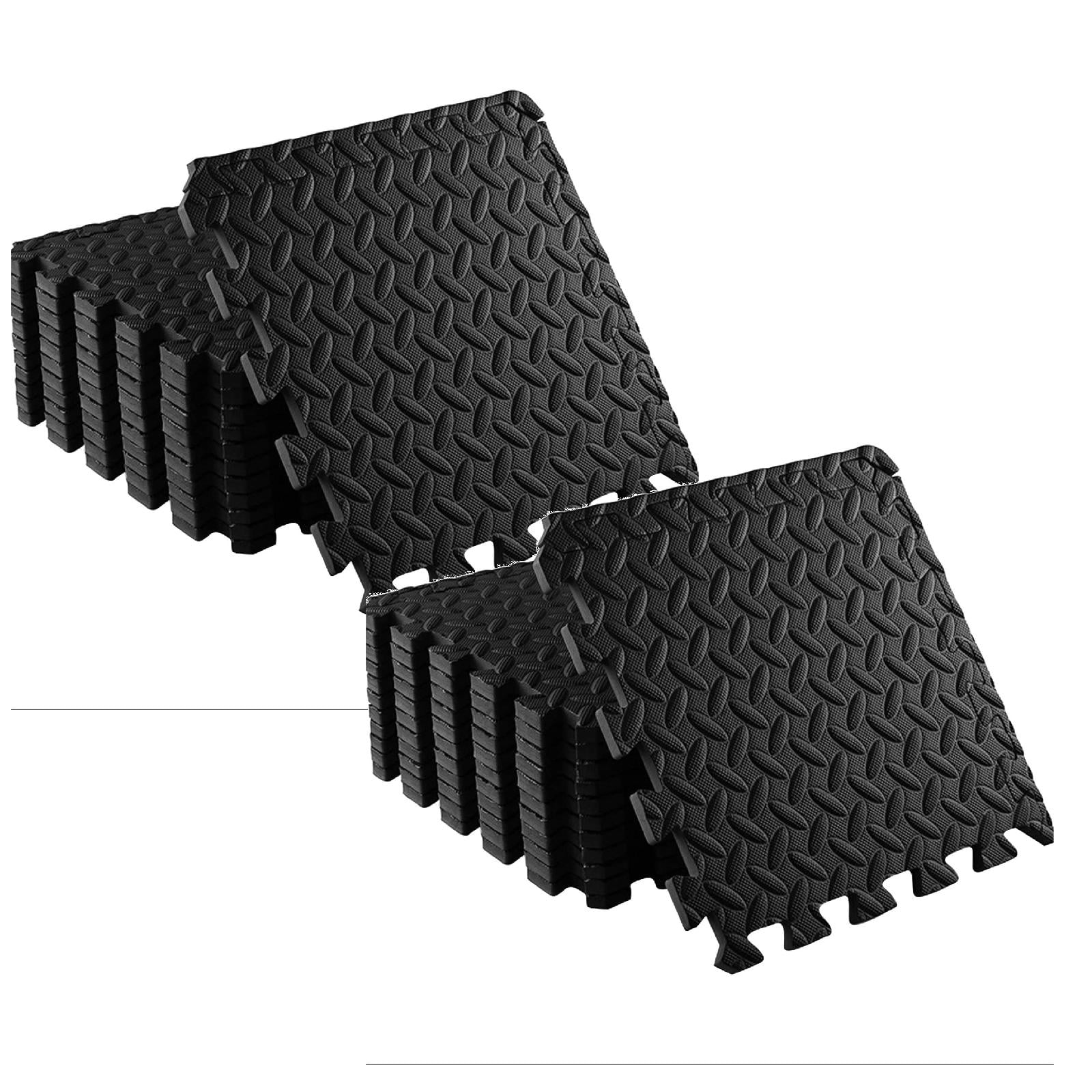 24 Pack 12" X 12" Extra Thick Floor Exercise Mat for Home Gym Or Floor ...