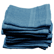 24 Pack - 12 x 12 White Cotton Ribbon Washcloths Rags - Lt Weight Thin ...